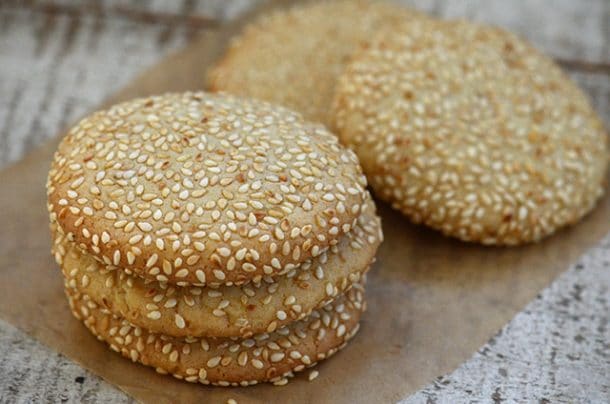 Lebanese Crunchy Sesame Cookies - Maureen Abood