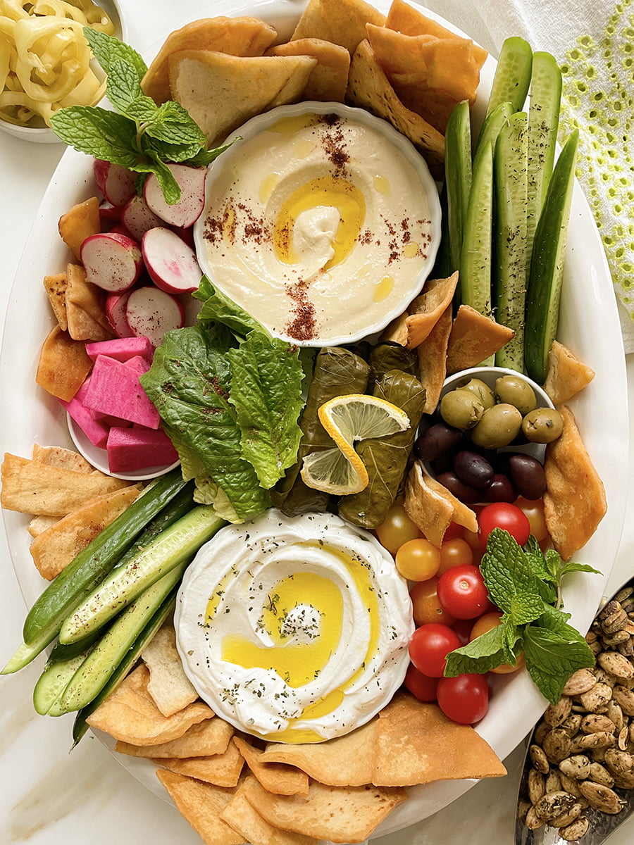 Ultimate Mediterranean Mezze Platter (Lebanese Mezze) - Maureen Abood
